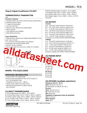 TCS 72 B CE Datasheet PDF M System Co Ltd