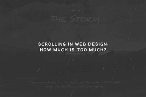 Scrolling In Web Design How Much Is Too Much