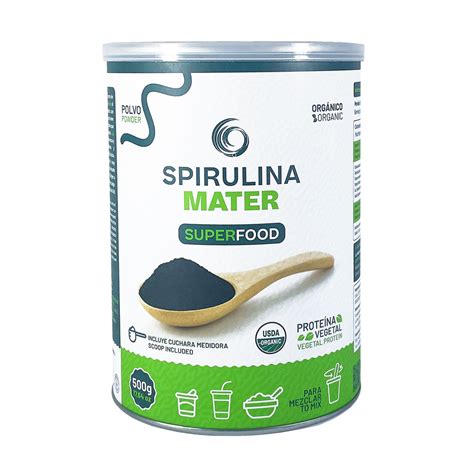 Spirulina Orgánica Natural Hecha En Chile 500 Gramos Spirulina Mater