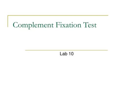 PPT Complement Fixation Test PowerPoint Presentation Free Download ID 660946