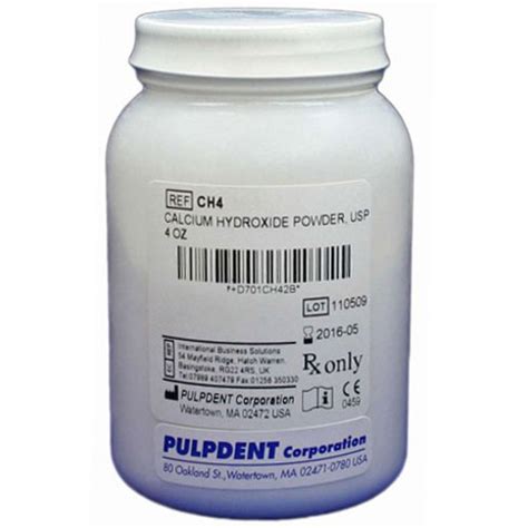 Pulpdent Calcium Hydroxide Powder 4 Oz Optimus Dental Supply