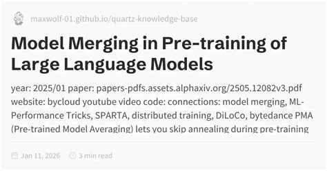 Model Merging In Pre Training Of Large Language Models