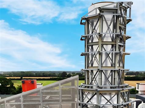Flue Gas Stack Cladding At Peterborough Gas Works Locker