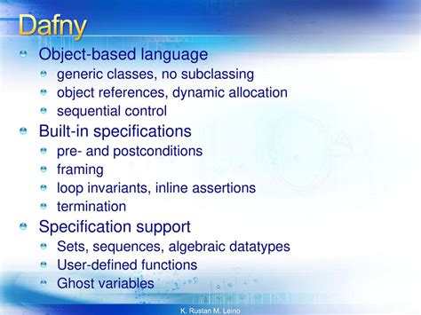 dafny an automatic program verifier for functional correctness ppt