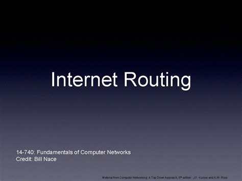 Internet Routing 14 740 Fundamentals Of Computer Networks