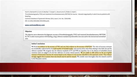 Viscoelastic Point Of Care Testing Pptx