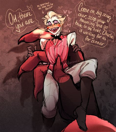 Rule 34 Alastor Hazbin Hotel Blonde Hair Blush Gay Hazbin Hotel