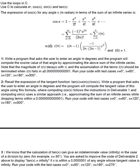 Solved Use The Loops In Cuse C To ﻿calculate