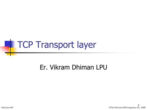 PPT TCP Transport Layer PowerPoint Presentation Free Download ID