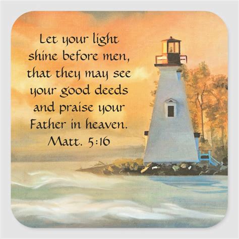 Beautiful Lighthouse Bible Verse Sticker Zazzle Beautiful