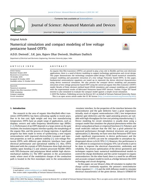 Pdf Numerical Simulation And Compact Modeling Of Low Voltage