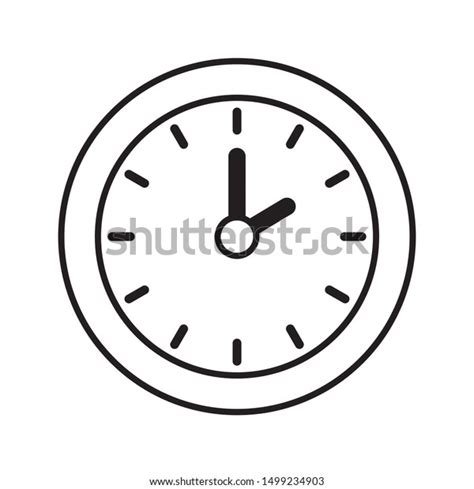 Time Icon Simple Clock Isolated On Stock Vector Royalty Free Shutterstock