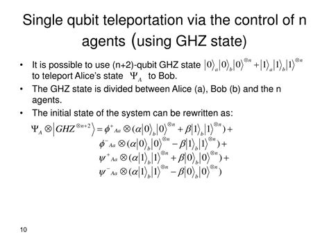 Ppt Efficient Many Party Controlled Teleportation Of Multi Qubit