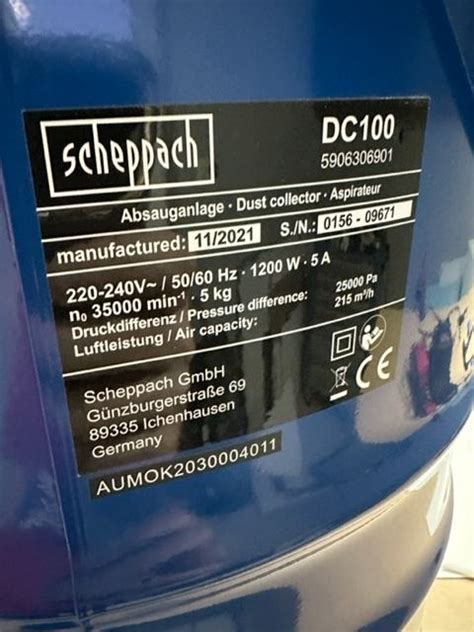 Usisavač Za Piljevinu Scheppach Dc 100