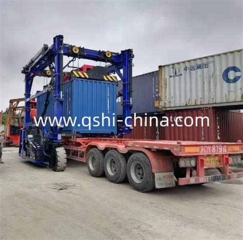 Qshi Automated Shipping Container Lift Straddle Carrier Straddle
