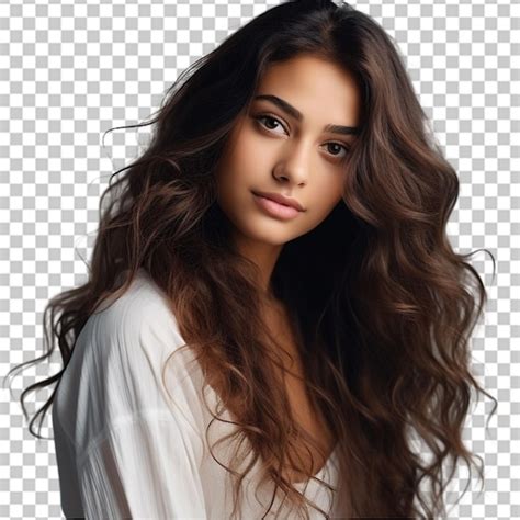 Premium Psd An Attractive Young Lady With Brown Hair Lovely Model