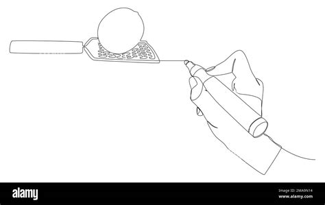 One Continuous Line Of Hand Drawing Lemon And Grater With Felt Tip Pen Thin Line Illustration