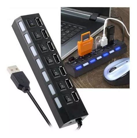 Extensor Usb Hub 2 0 7 Portas Cabo Régua High Speed Lehmox Hub Magazine Luiza