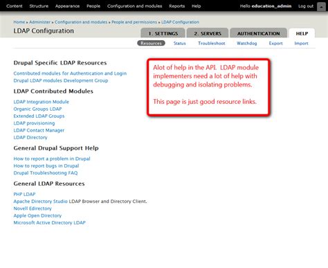 Ldap Help Documentation In Module Or Not 801424