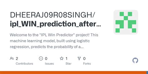 Github Dheeraj09r08singhiplwinpredictionafter1stinn Welcome To