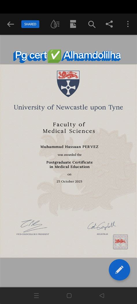 I Am Glad To Announce That I Have Successfully Completed The Pg