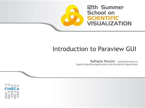 Pdf Introduction To Paraview Gui Hpc Forge · Gui Elements