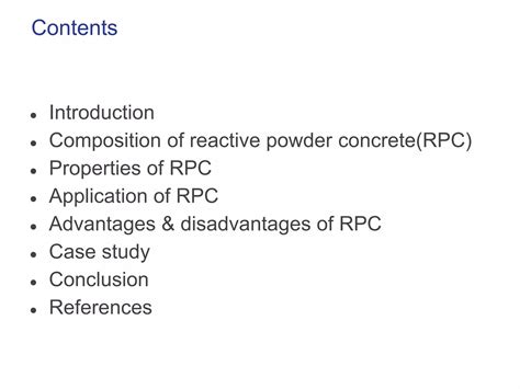 Reactive Powder Concrete Pptx Chemistry Science
