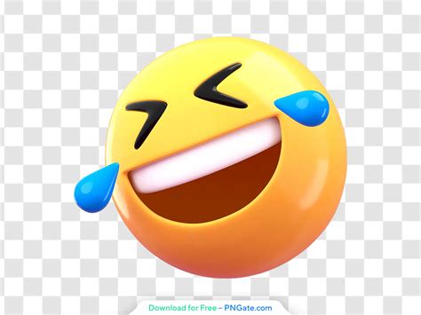3d Render Of Laughing Emoji Free Png Pngate