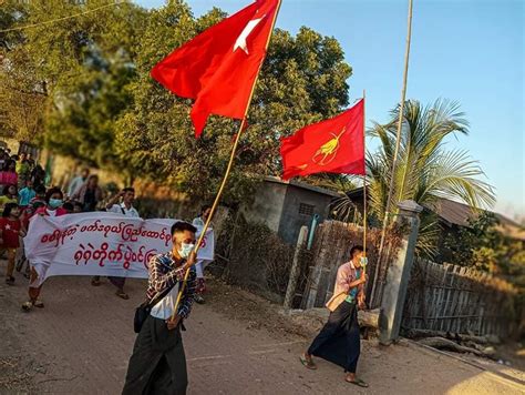 လက်ပံတောင်းတောင်ဒေသ လူထု သပိတ် စစ်ကြောင်း ဖက်ဆစ် စစ်တပ် တော်လှန်ရေး ချီတက် ဆန္ဒပြ Khit Thit Media