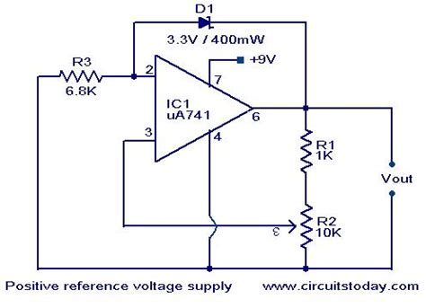 Positive Reference Voltage Generator Electronic Circuits And Diagrams Electronic Projects And