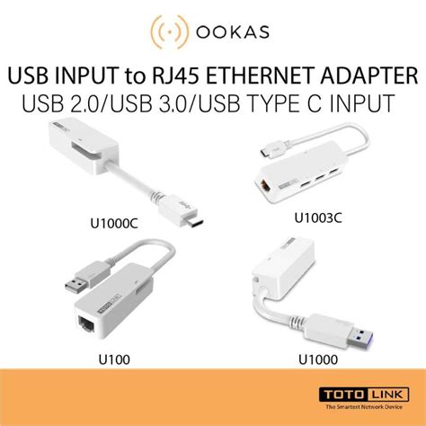 Totolink U100 U1000 U1000c U1003c Usb 2 0 3 0 Type C To Rj45 Ethernet