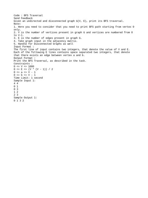 Code Bfs Traversal Pdf