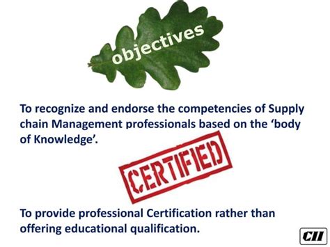 SCM Professional Certification From CII Institute Of Logistics PDF Logistics Business