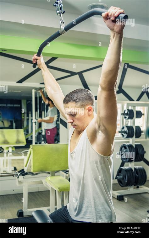 Shoulder Pull Down Exercise Stock Photo Alamy