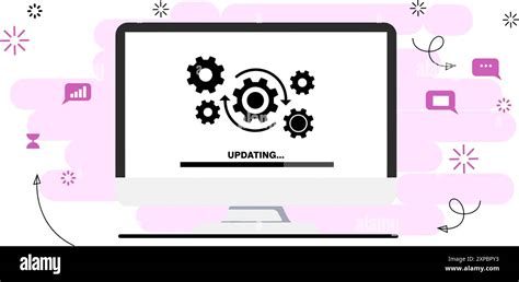 Loading Process On A Computer Screen System Software Update Data
