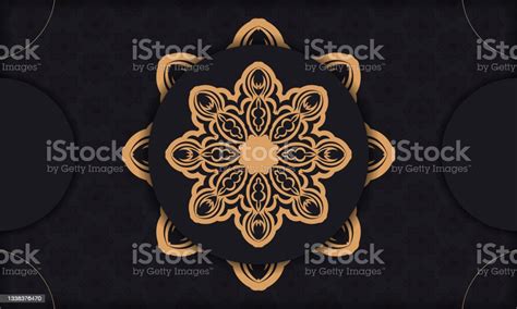 그리스 장식과 디자인 인쇄 초대 장용 을위한 템플릿 빈티지 장식과 텍스트 아래에 배치 블랙 벡터 배너 검정색 배경에 대한 스톡 벡터 아트 및 기타 이미지 Istock