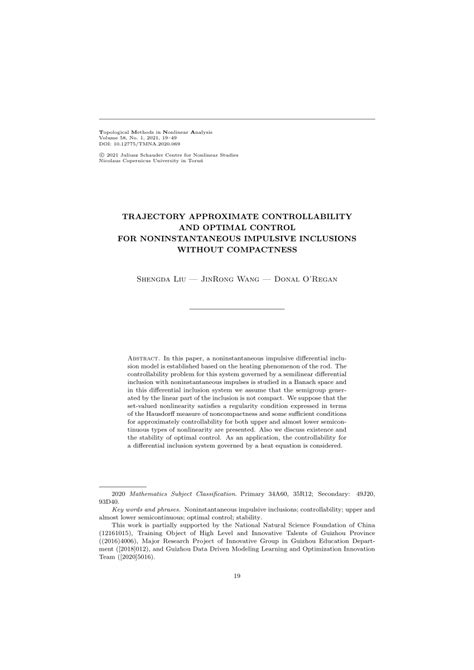 Pdf Trajectory Approximately Controllability And Optimal Control For Noninstantaneous