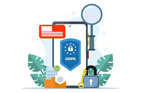 Gdpr 일반 데이터 보호 규정 네트워크 데이터 보안 기밀 데이터 보호 웹 보안 랜딩 페이지 웹 사이트 배너 디자인에 대한