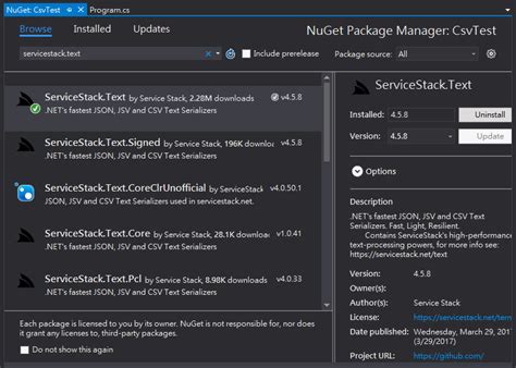 CSV 轉換利器ServiceStack Text 黑暗執行緒
