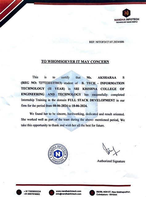 Fullstackdevelopment Internship Webdevelopment Aksharaa S