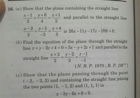 Find The Equation Of A Plane Passing Through Two Points And Parallel To