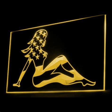 B Sexy Lady Woman US Flag Sexual Topless Nudity Uber Sexy LED Light Sign Business Signs