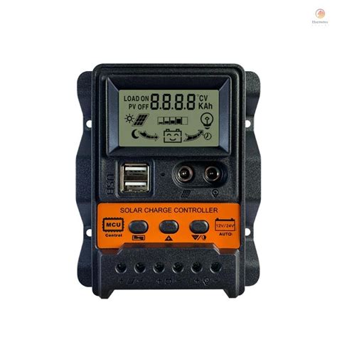 Dual USB Output Photovoltaic Power Controller Volt Volt Automatic Identification LCD Display