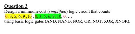 solved question 3 design a minimum cost simplified logic