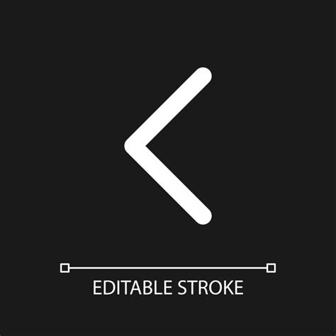 Left Arrow Pixel Perfect White Linear Ui Icon For Dark Theme