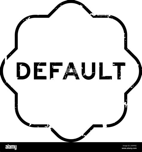Grunge Black Default Word Rubber Seal Stamp On White Background Stock