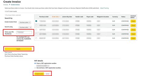 Submit An Invoice On Amazon Vendor Central