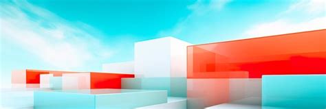 Premium Ai Image Minimalistic Background With Intersecting Shapes And A Vibrant Color Palette