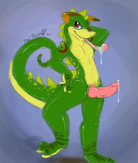 Rule 34 Anthro Back Spikes Blue Sclera Bodily Fluids Erection Front