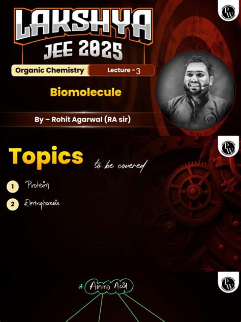 biomolecules 03 class notes lakshya jee 2025 pdf
